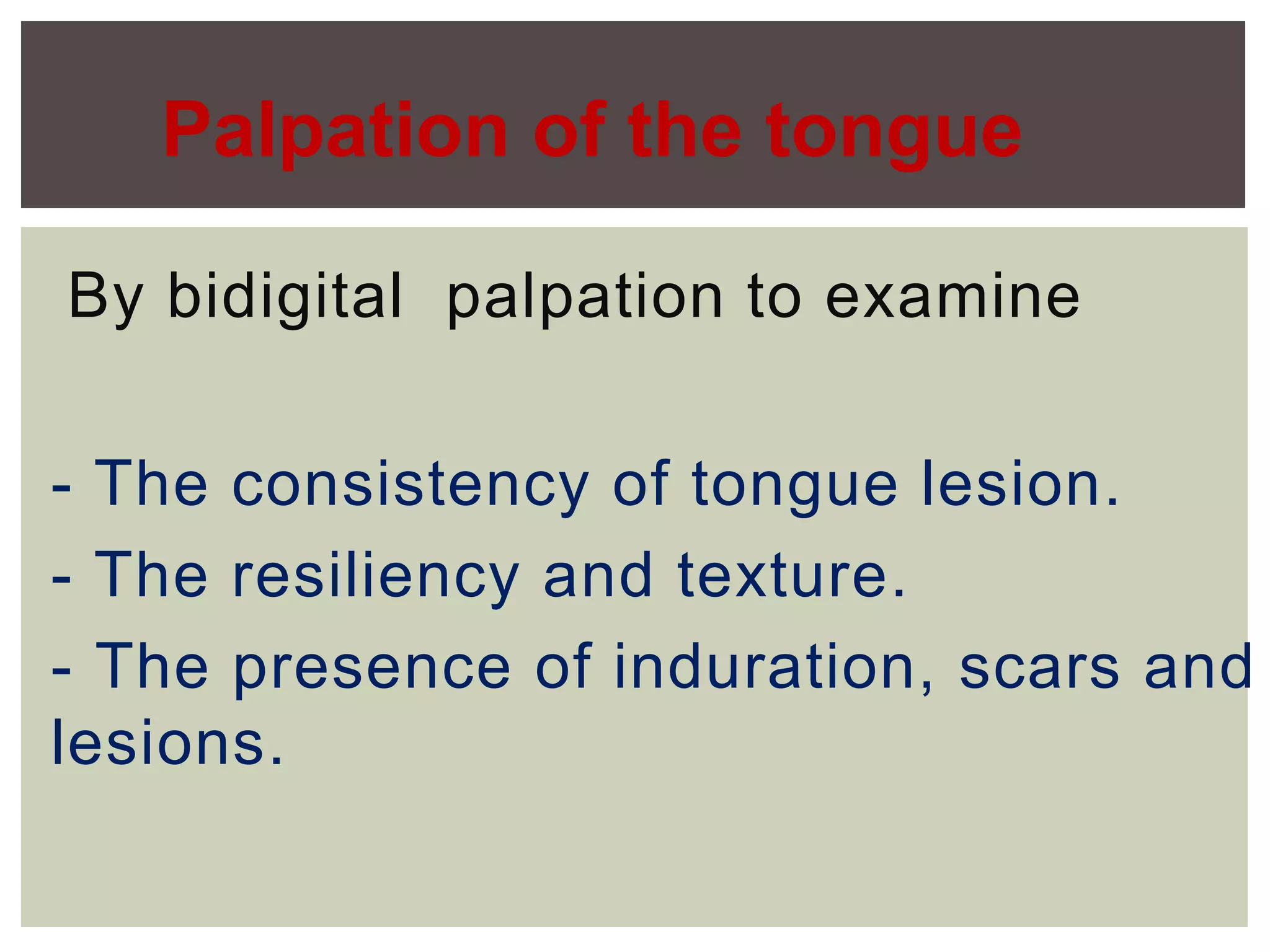 Intra oral examination | PPTX