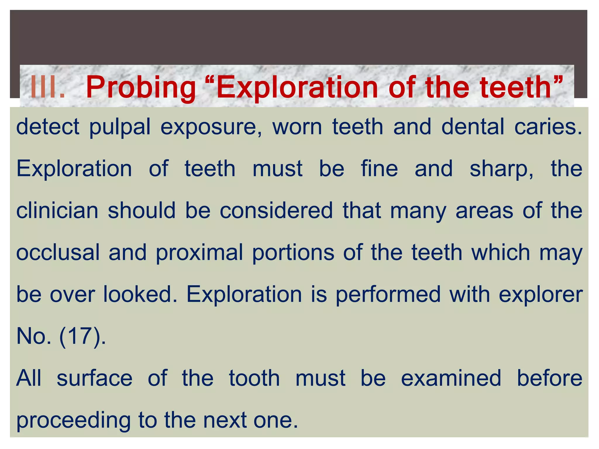 Intra oral examination | PPTX