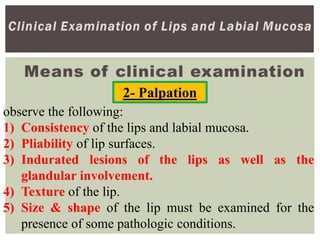 Intra oral examination | PPTX