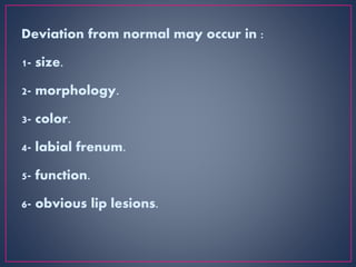 Intra oral examination (lips and labial mucosa) | PPT