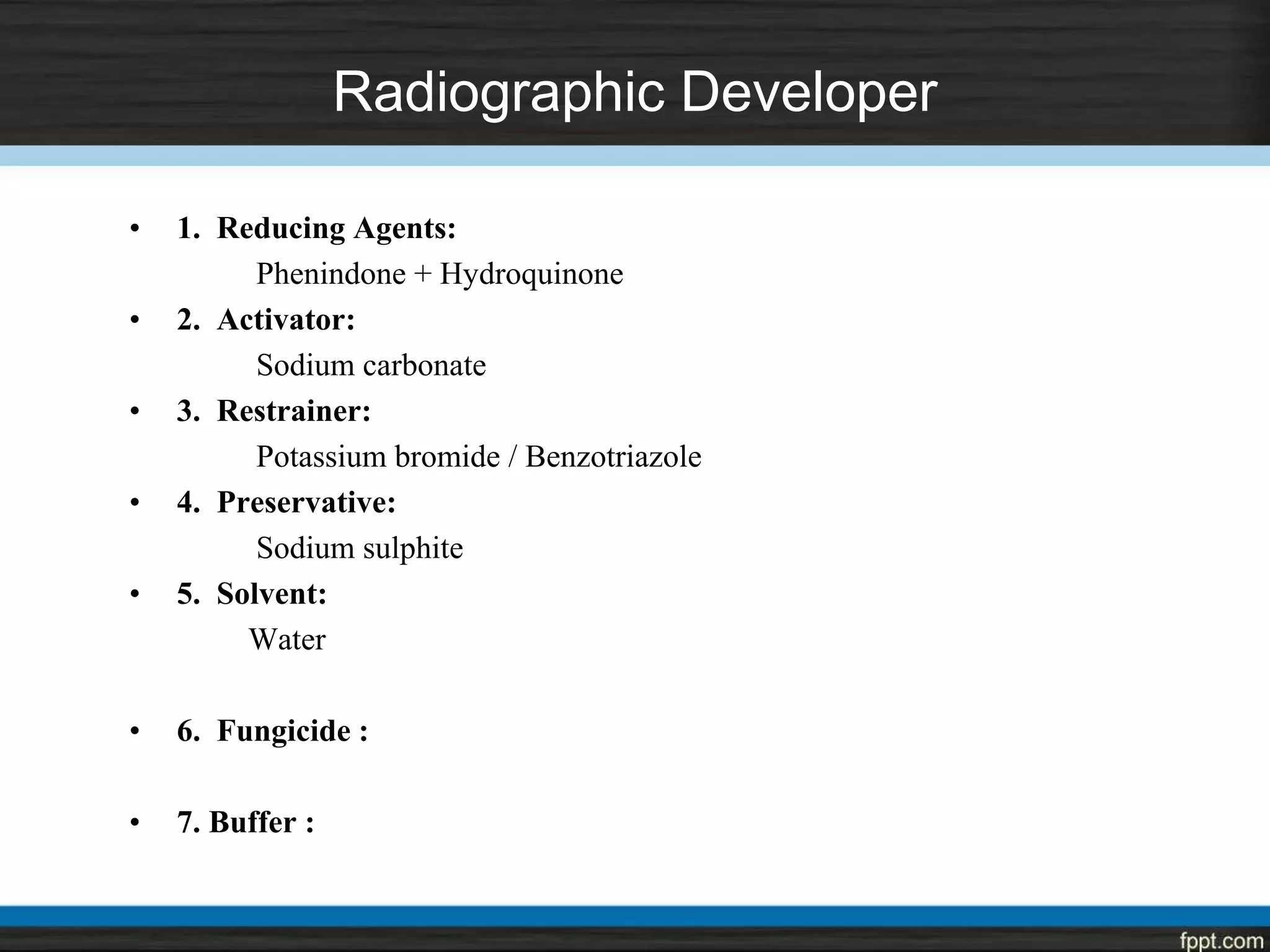 Intraoral radiographic processing and faults | PPTX