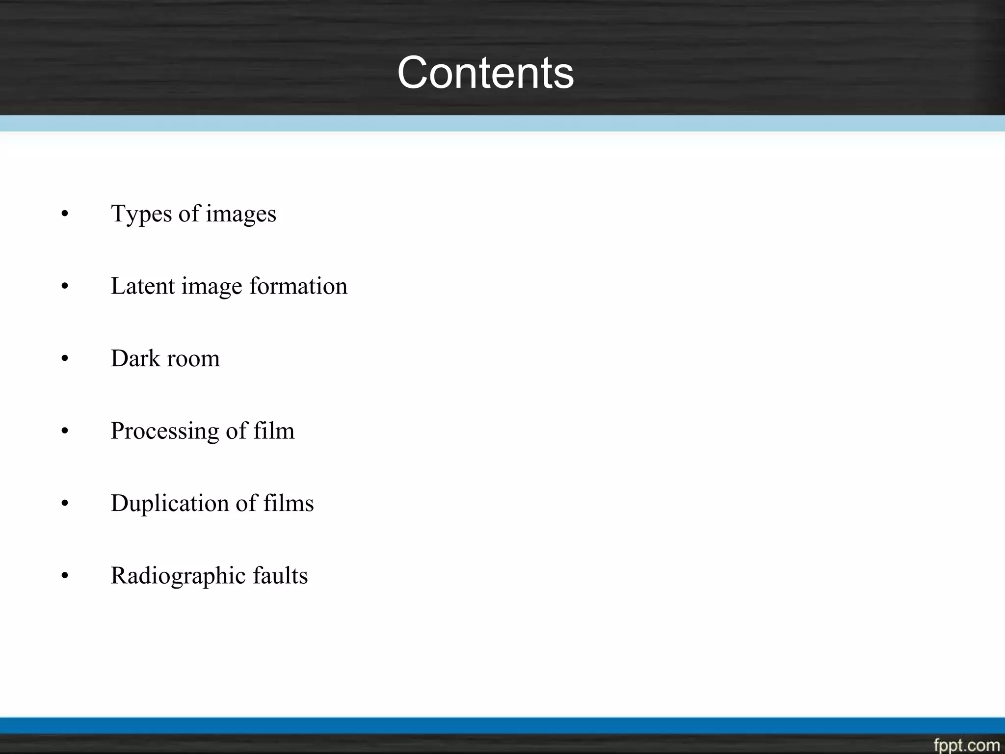 Intraoral radiographic processing and faults | PPTX