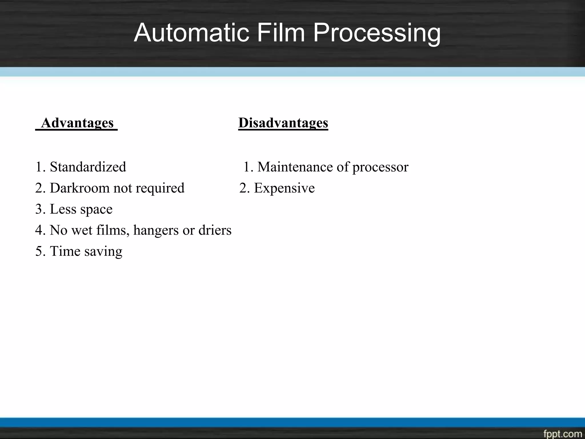 Intraoral radiographic processing and faults | PPTX