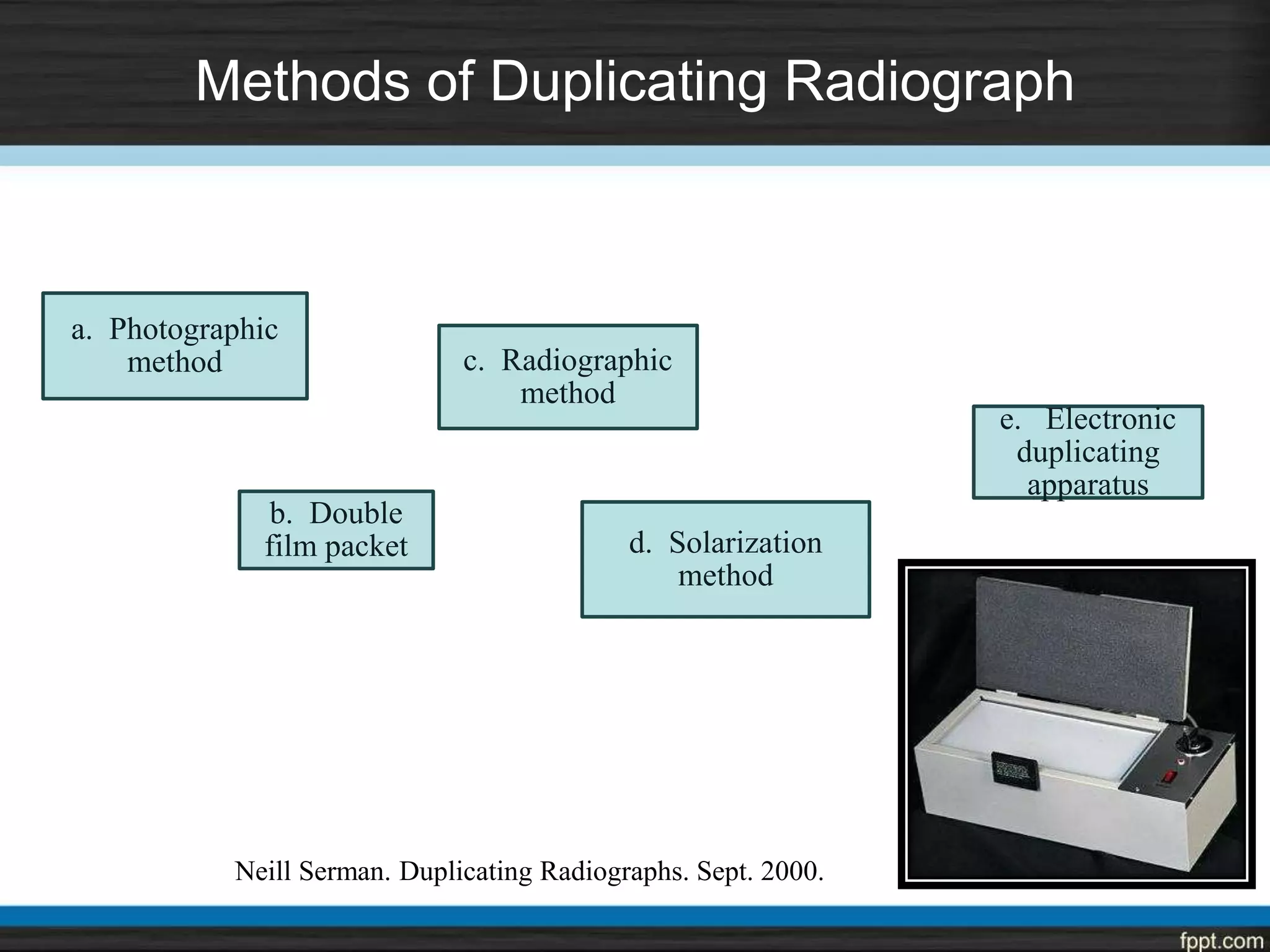Intraoral radiographic processing and faults | PPTX