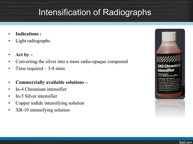 Intraoral radiographic processing and faults | PPTX
