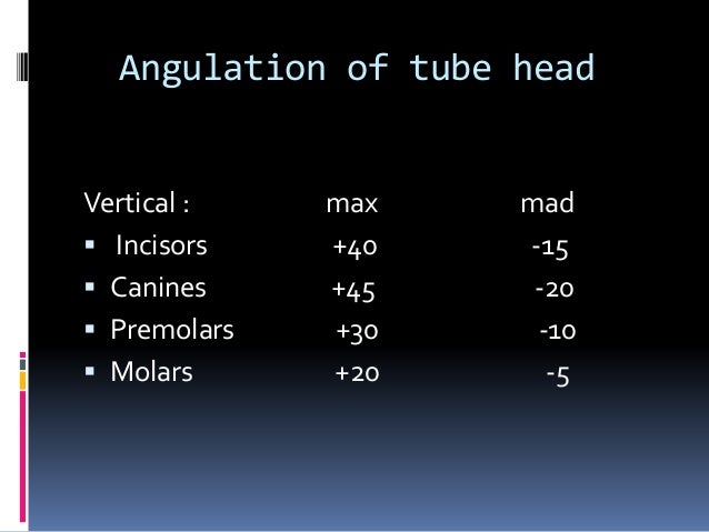 Intra oral radiographs