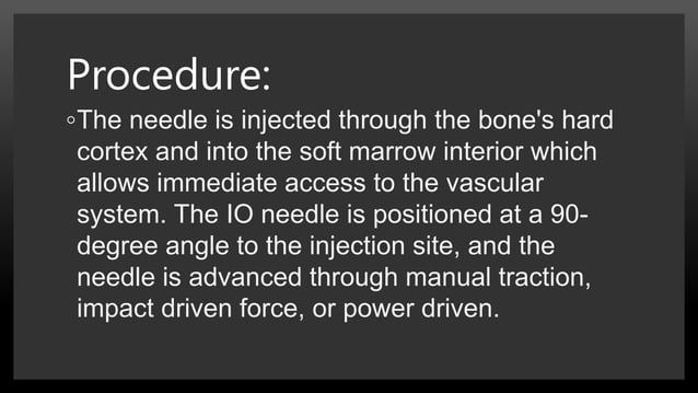 Intraosseous infusion. | PPT