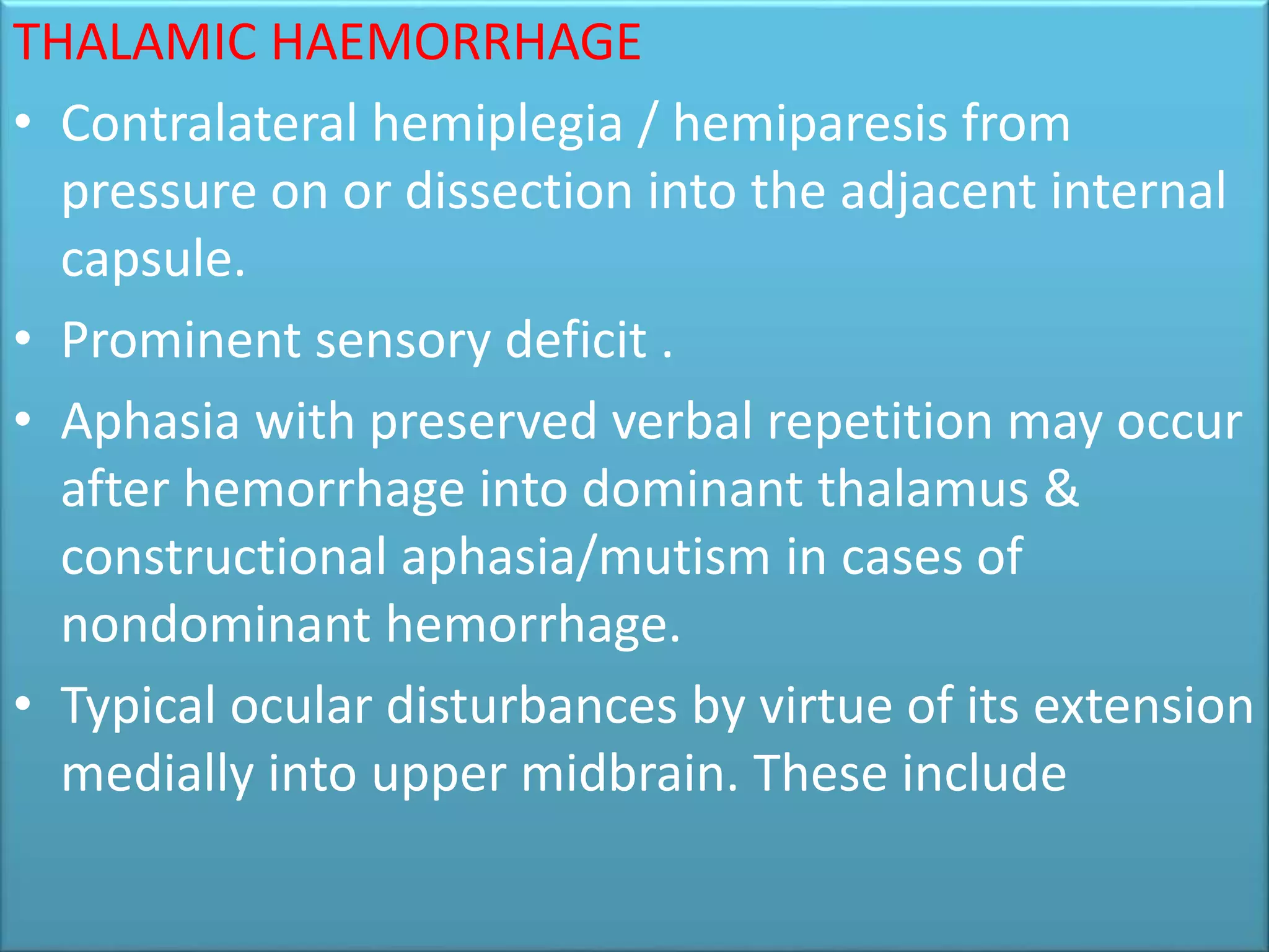 Intraparenchymal Hemorrhage | PPTX