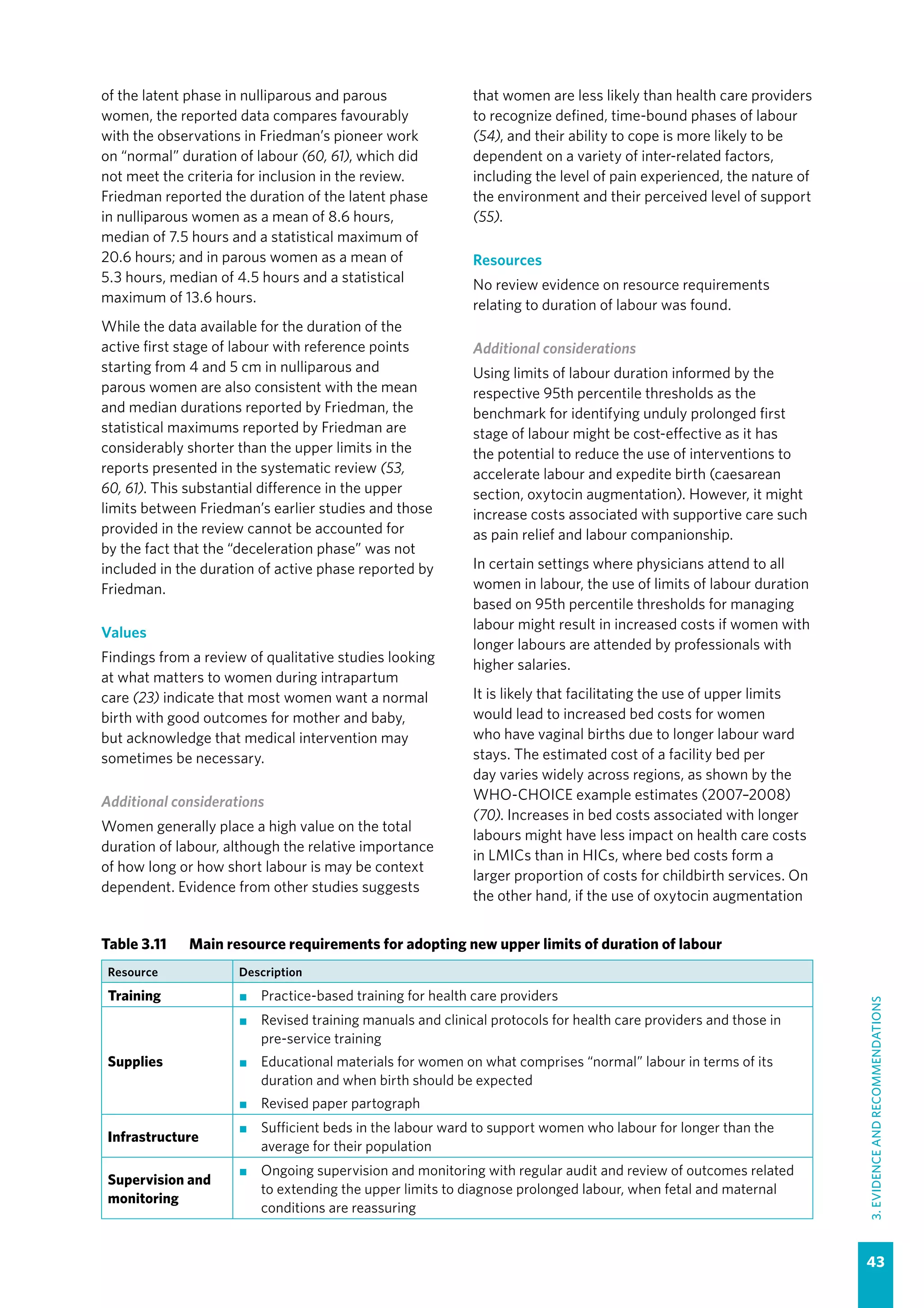 WHO recommendations Intrapartum care for a positive childbirth ...