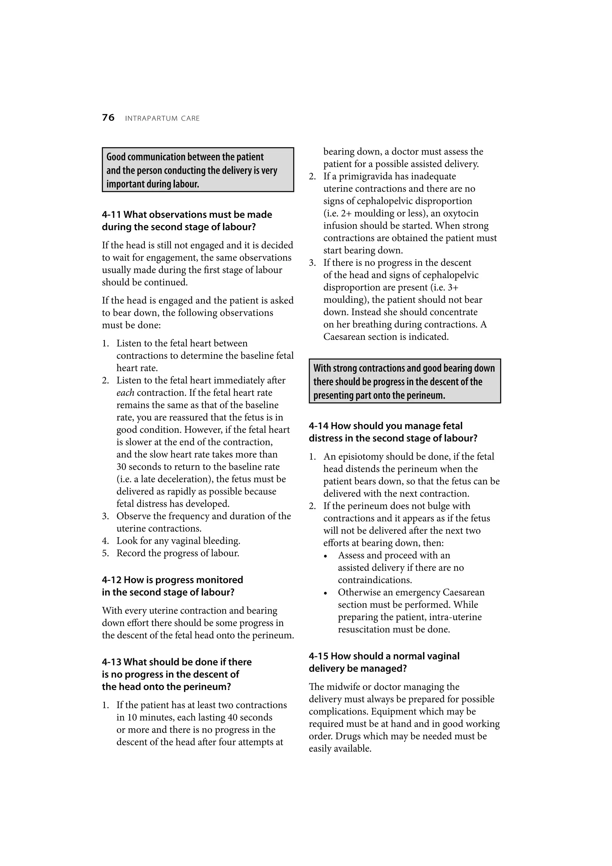 Intrapartum Care: The second stage of labour | PDF