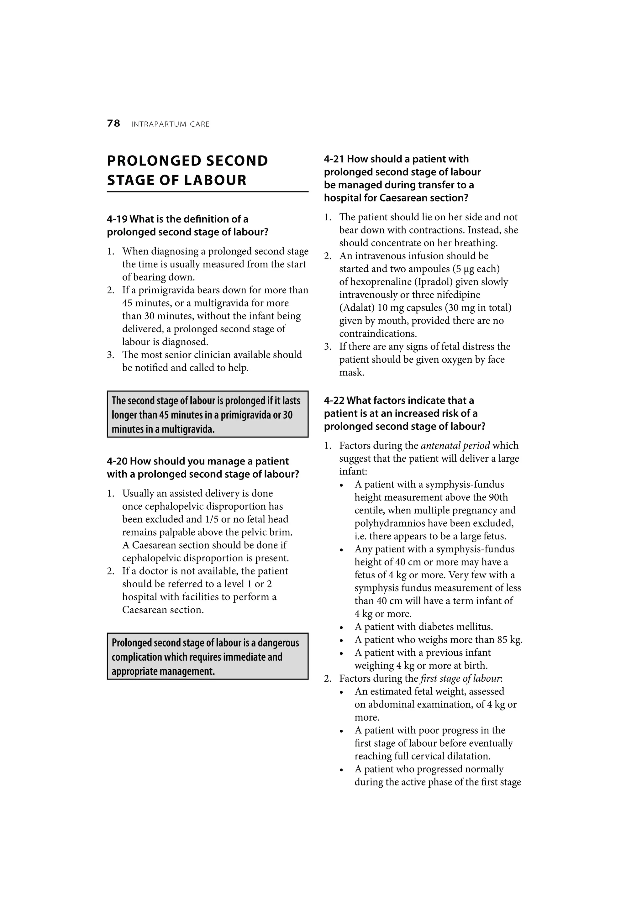 Intrapartum Care: The second stage of labour | PDF