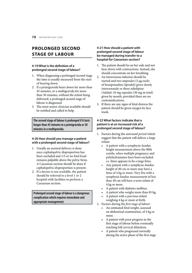 Intrapartum Care: The second stage of labour | PDF