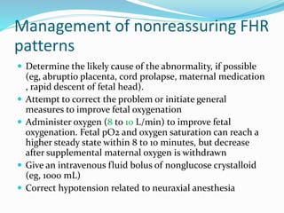 Non Reassuring Fetal Heart Rate