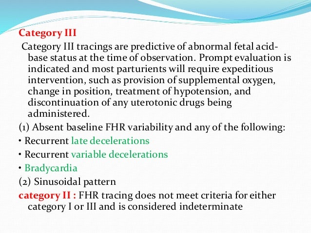 Intrapartum fetal heart rate assessment