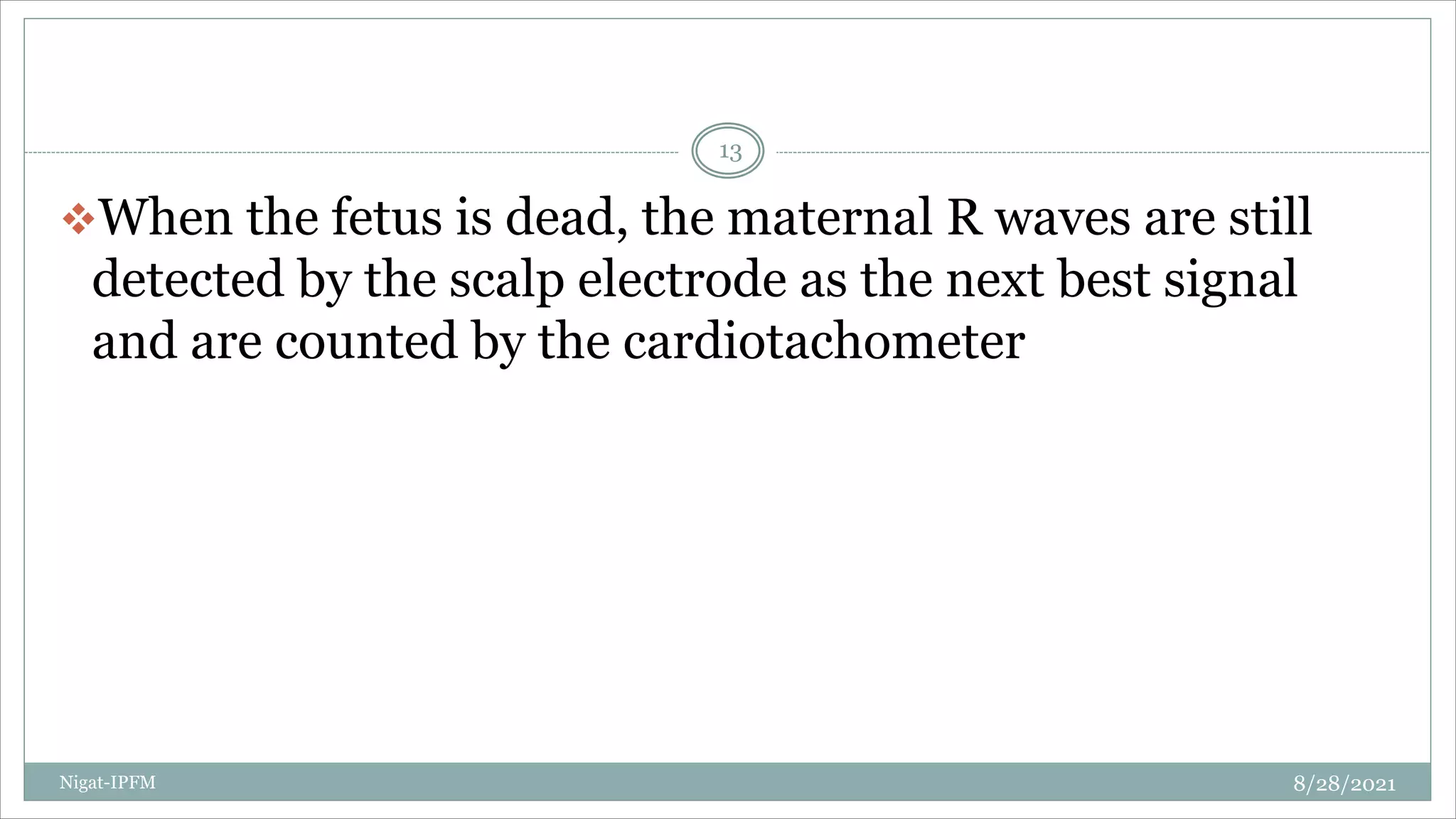 Intrapartum fetal monitoring | PDF