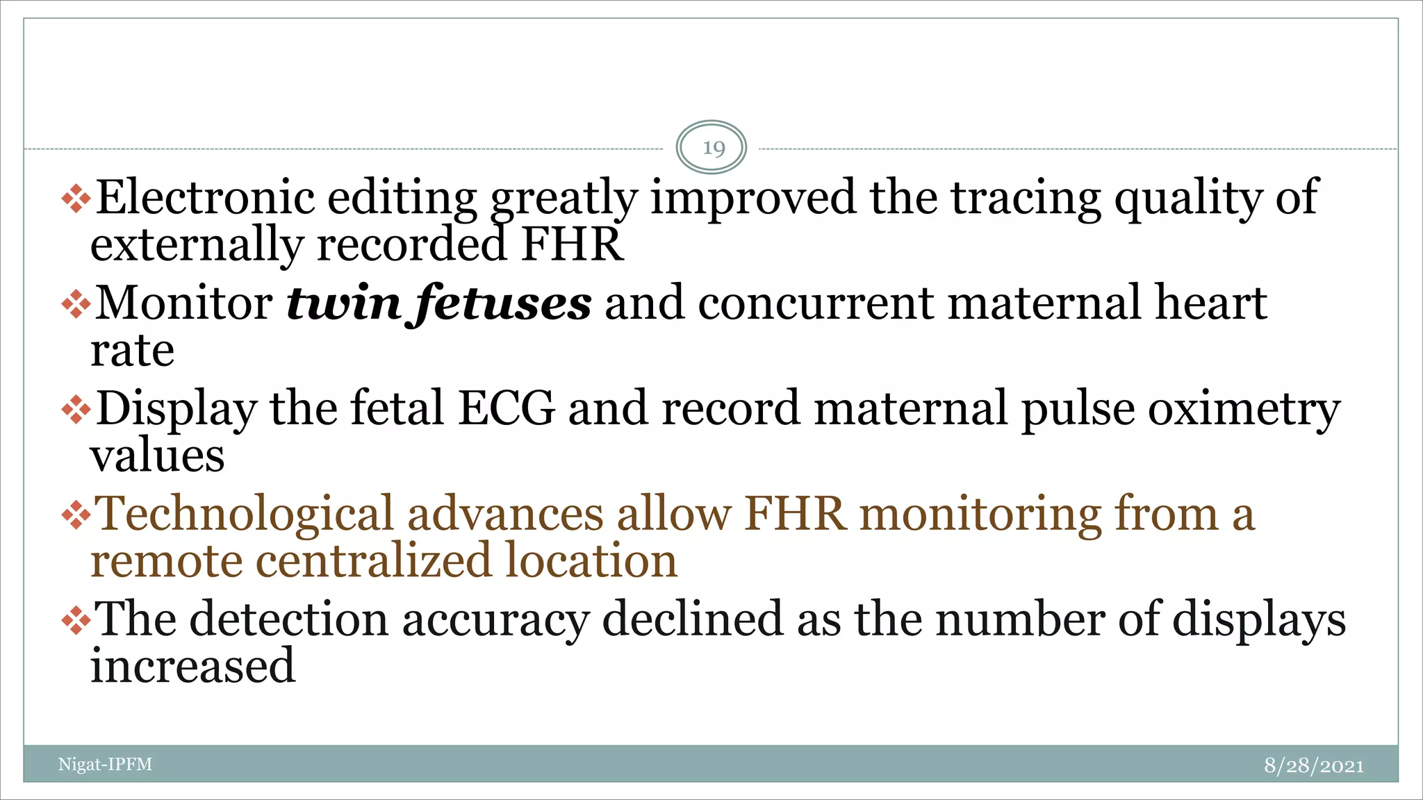 Intrapartum fetal monitoring | PDF