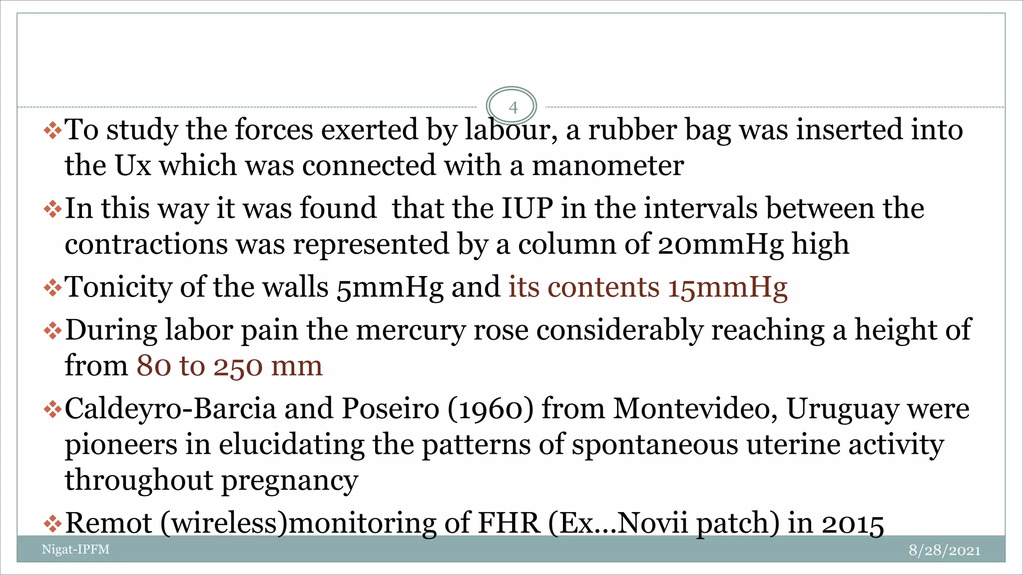 Intrapartum fetal monitoring | PDF