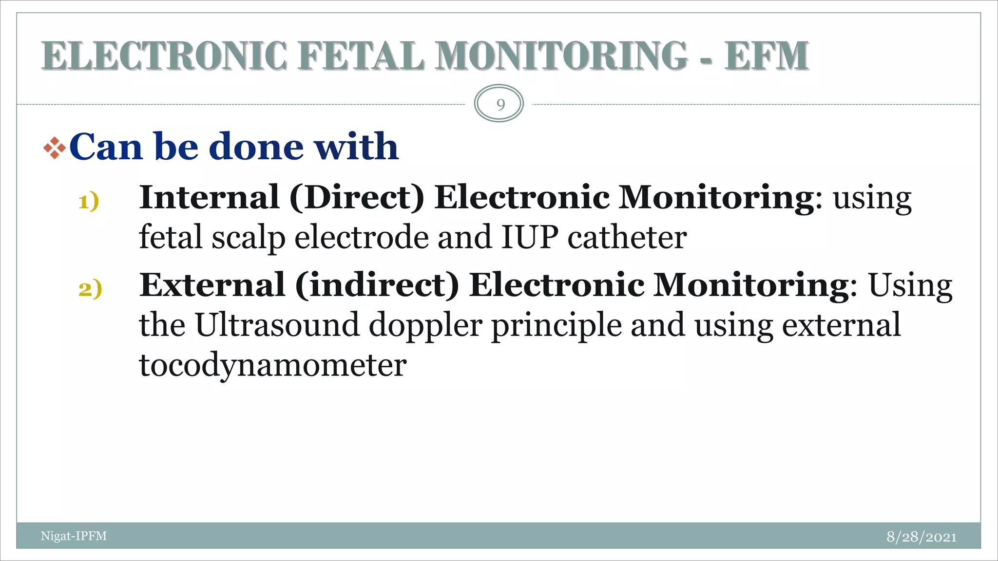 Intrapartum fetal monitoring | PDF
