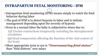 Intrapartum fetal monitoring | PDF