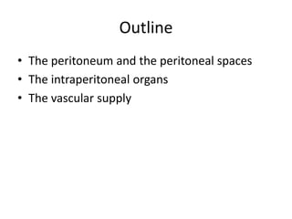 Intraperitoneal anatomy | PDF