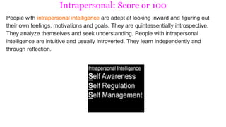 Intrapersonal, interpersonal, and existenial intelligenc (1) | PPTX