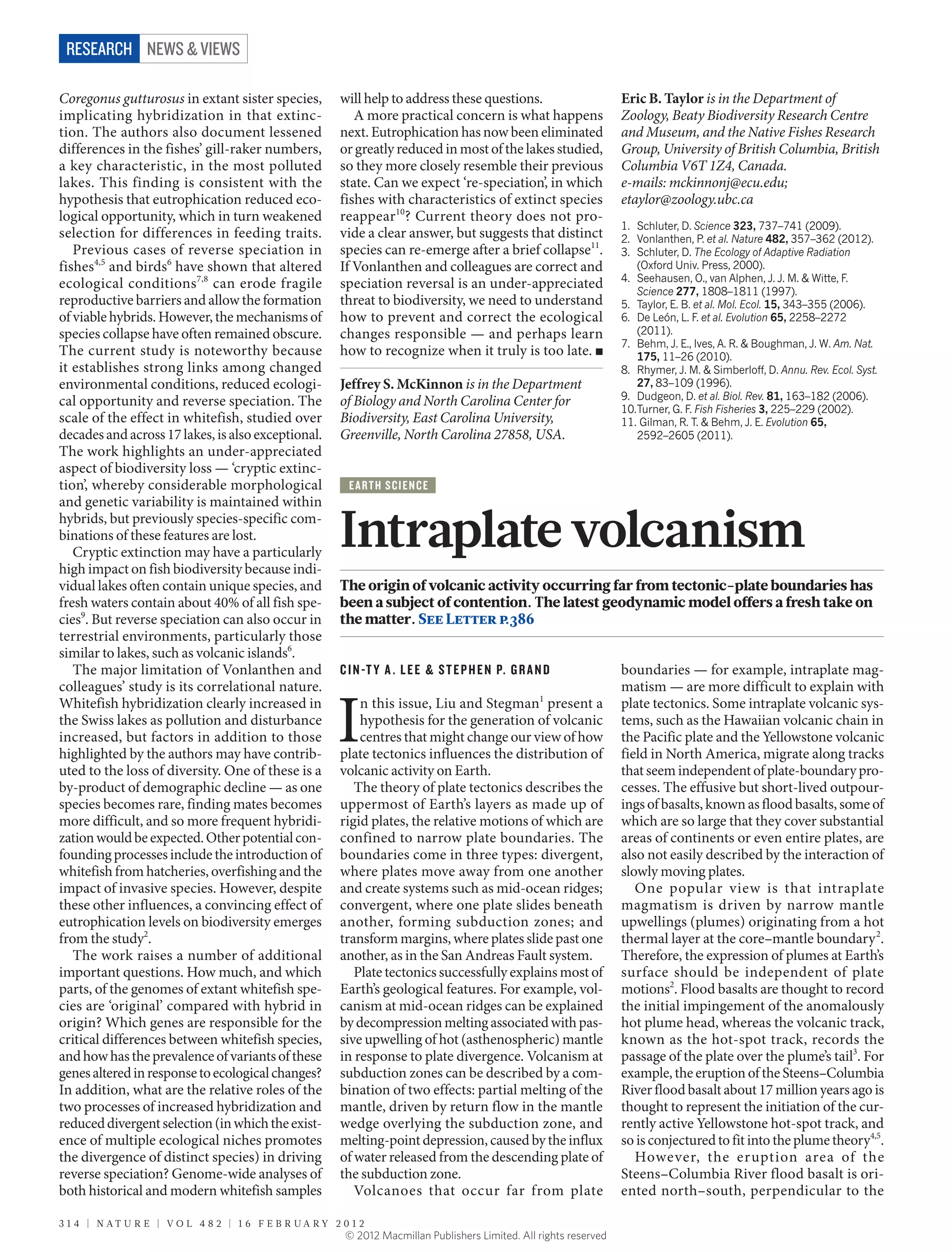 Intraplate magmatism intraplate volcanism | PDF