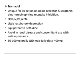 Intra & post op analgesia ppt | PPTX
