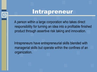 Intrapreneurship | PPT