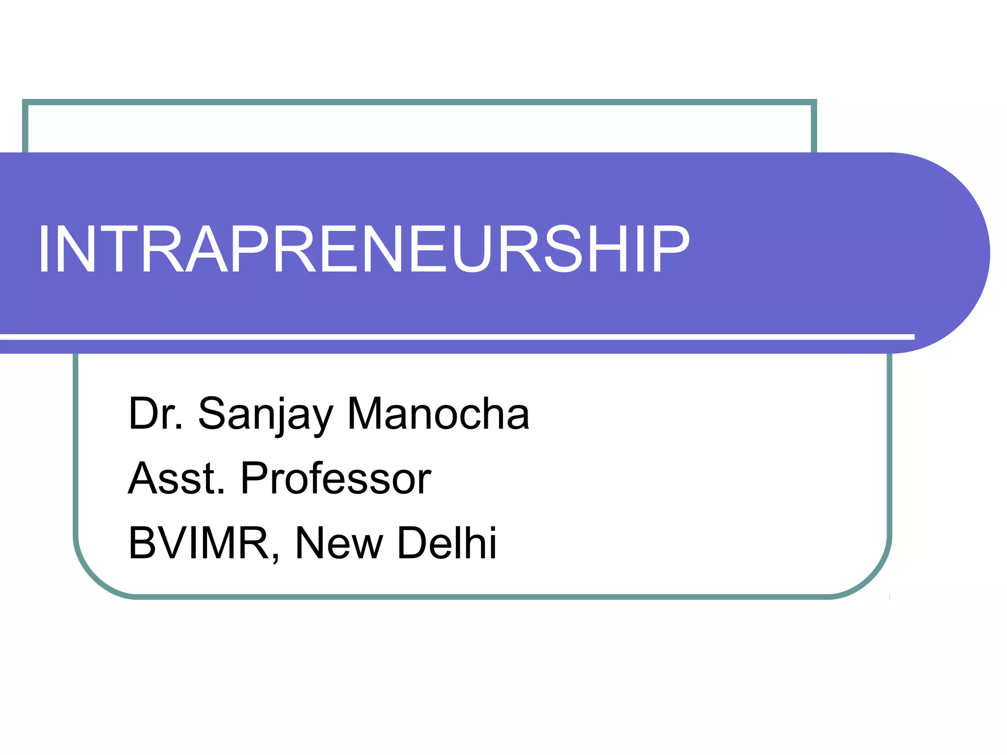 Intrapreneurship | PPT