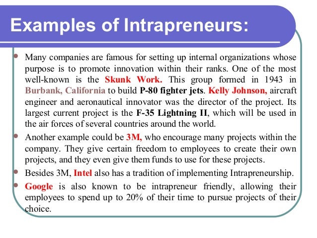 Intrapreneurship
