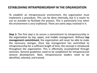 Intrapreneurship | PPTX