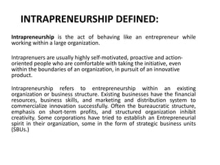 Intrapreneurship | PPTX