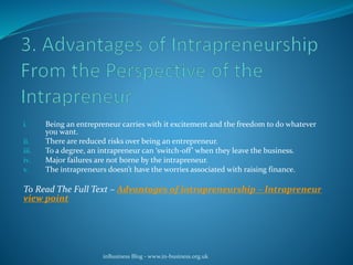 Intrapreneurship definition – characteristics of an intrapreneur | PPTX | Career Advice | Careers