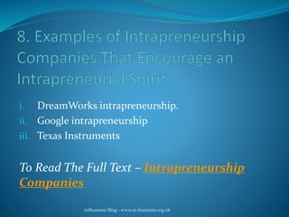 Intrapreneurship definition – characteristics of an intrapreneur | PPTX