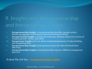 Intrapreneurship definition – characteristics of an intrapreneur | PPTX ...