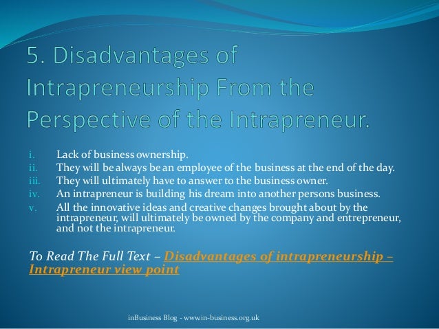 Intrapreneurship definition – characteristics of an intrapreneur