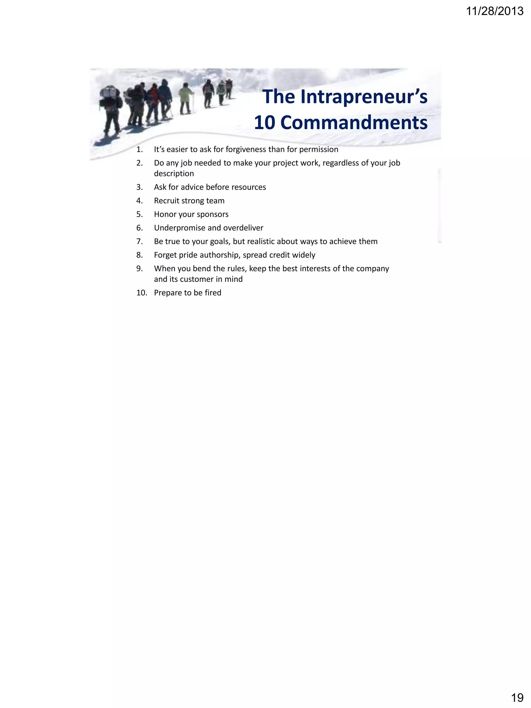 Intrapreneurship and Corporate Entrepreneurship Development | PDF