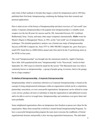 Intrapreneurship final | DOC
