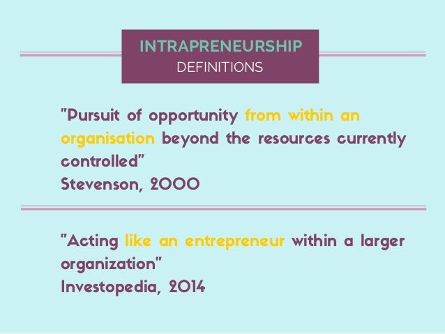 Intrapreneurship