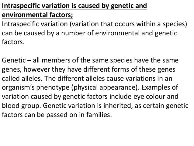 Intraspecific Variation