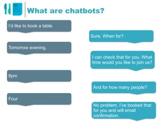 Chatbots 101: an introduction to conversational interfaces for the enterprise | PDF