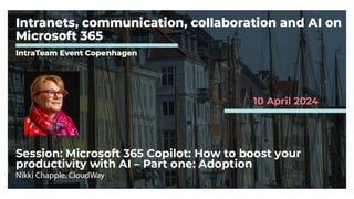 Microsoft 365 Copilot: How to boost your productivity with AI – Part one: Adoption | PPT