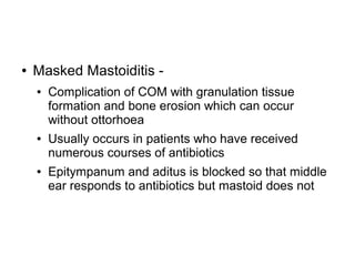 Intratemporal complications of otitis media | ODP