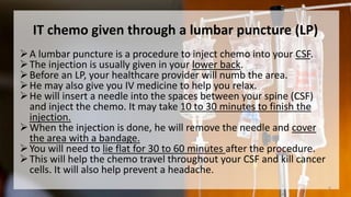 Intrathecal route for chemotherapy | PDF