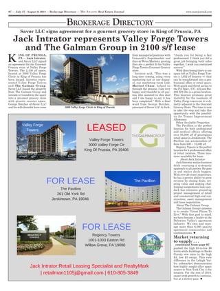 A New Gourmet Grocery Store, SAVOR, at Valley Forge Towers | PDF