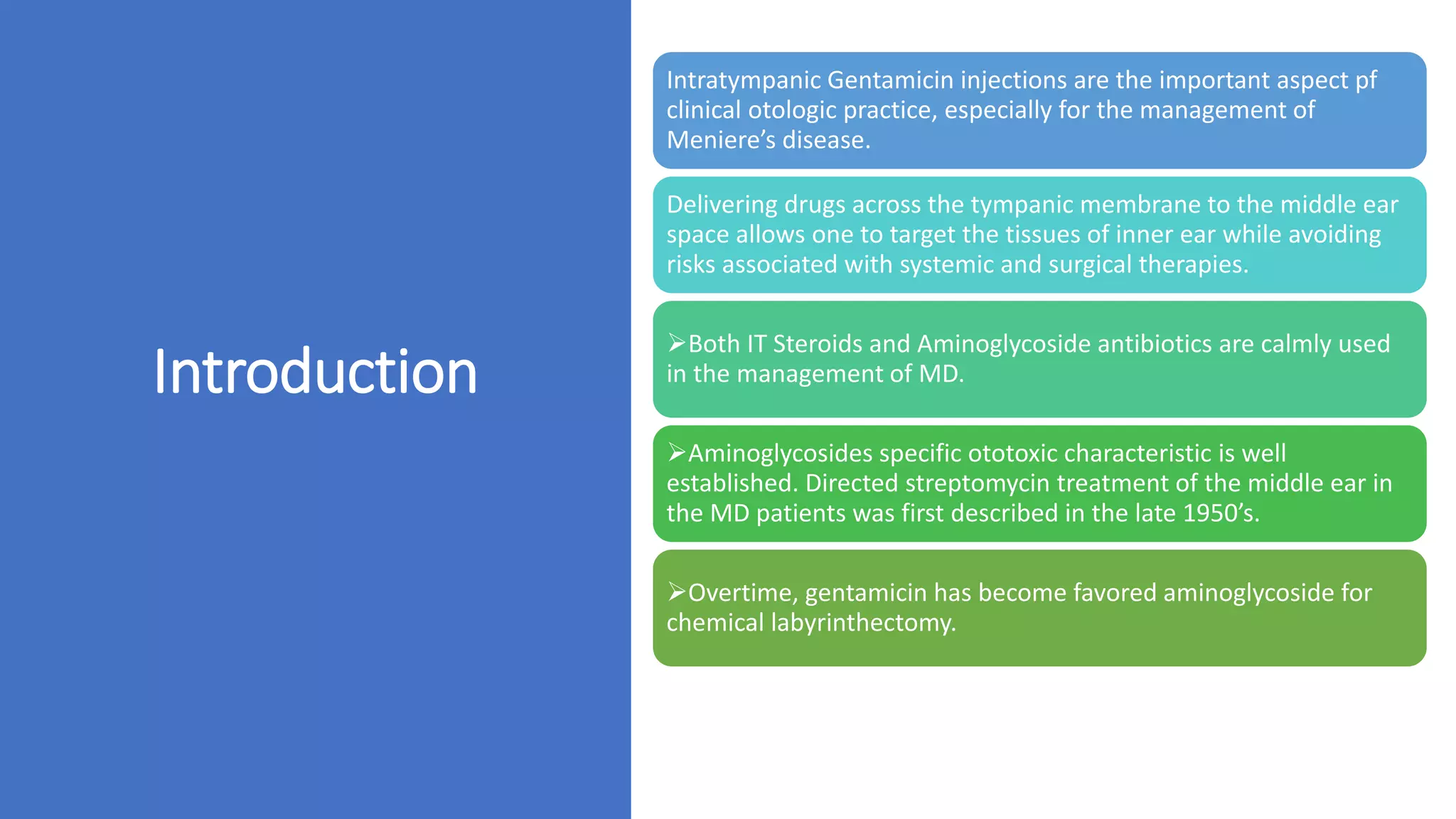 Intratympanic gentamicin injections | PPTX