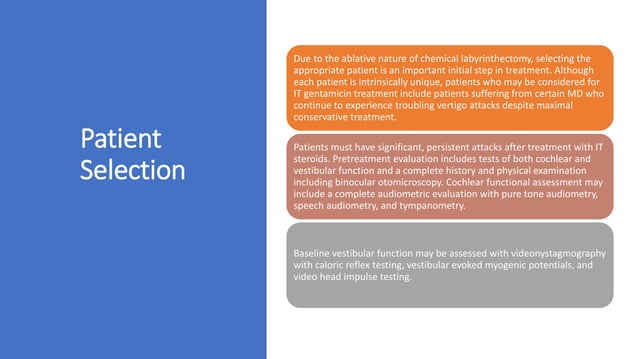 Intratympanic gentamicin injections | PPTX | Ear, Nose and Throat ...