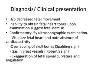 Intrauterine fetal demise | PPTX