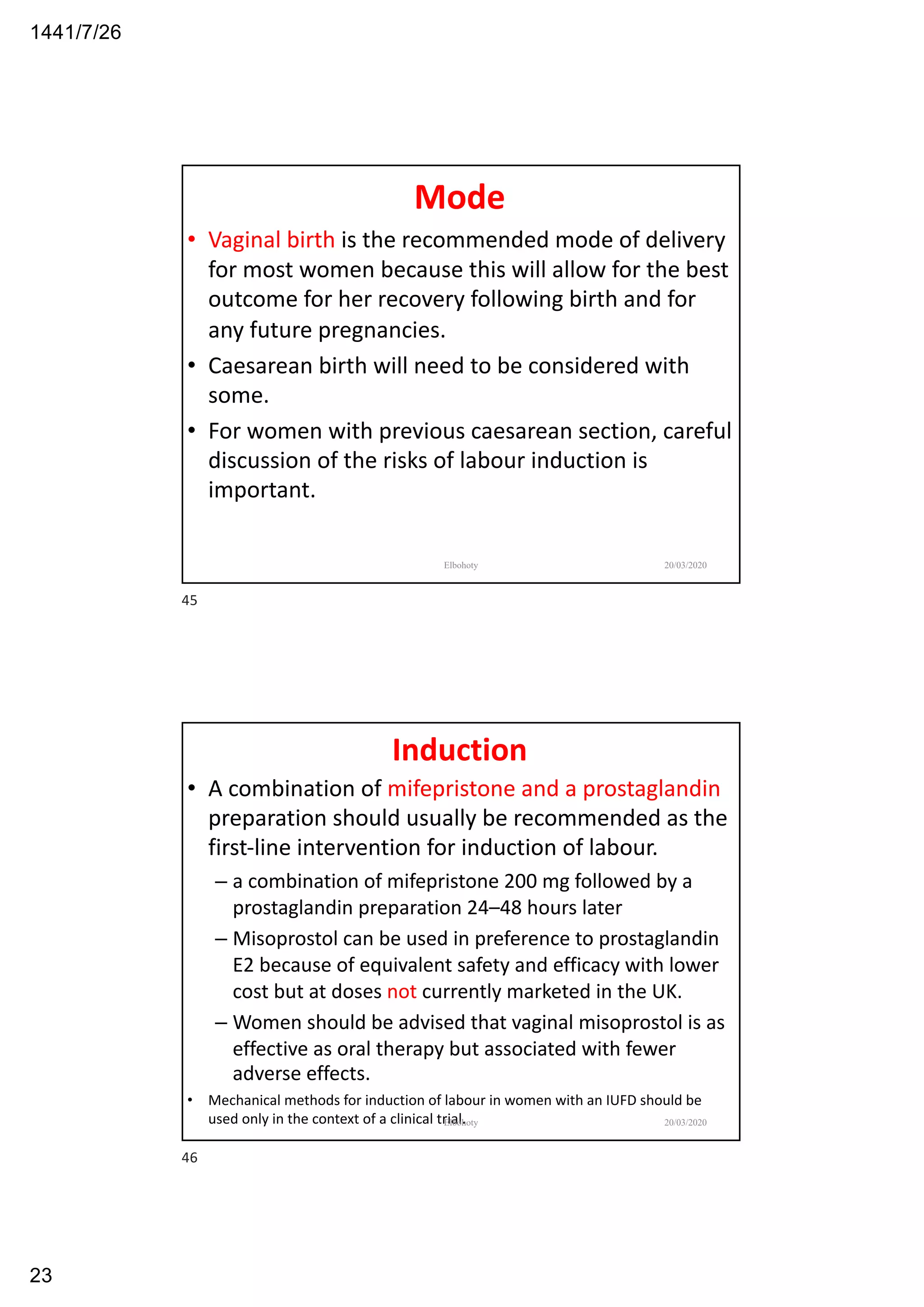 Intrauterine fetal demise (iufd) | PDF