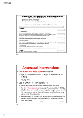Intrauterine fetal demise (iufd) | PDF